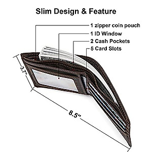 Personalized Engraved Wallet for Husband Boyfriend from Girlfriend Wife - Love Message Slim Bifold Purse - Minimalist RFID Blocking Leather Wallet for Birthday Anniversary Christmas Valentines Day