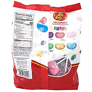 Adams & Brooks Jelly Belly Lollipops 42 Count –Jelly Belly Candy, Classic Jelly Belly Flavors, Individually Wrapped Lollipops, Kosher Candy