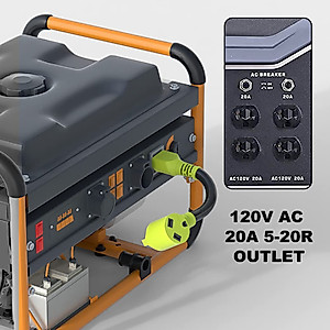 XGGYA NEMA 5-20P to TT-30R Generator Adapter,20 Amp Male to 30 Amp Female with Disconnect Handle,Heavy Duty STW 12 Gauge 12 Inch