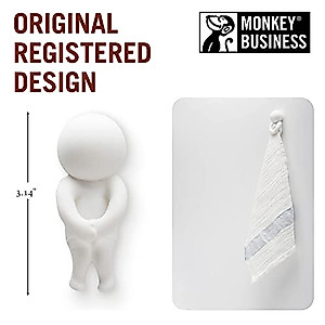 Modesto: Hand Towel Holder/Kitchen Towel Hanger/Fun Silicone Figure Towel Grip/for Towels by Monkey Business