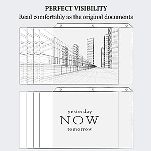 Teskyer Sheet Protectors 8.5 x 11 Inches, Clear Page Protectors for 3 Ring Binder, Letter Size Plastic Sleeves for Binders