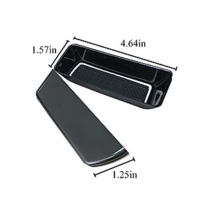 Vesul Front Row Door Side Storage Box Compatible with Ford Edge 2015-2024 Armrest Phone Container Door Organizer Handle Pocket ABS Tray Insert Glove Pallet