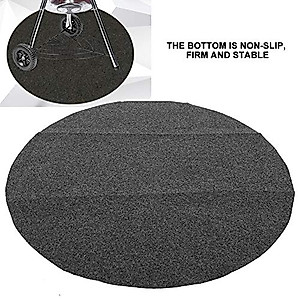 Grill Mat,BBQ Grill Mat,36inch Round Shape Barbecue Mat,Oil Resistant BBQ Floor Protective Mat,for Home Party Use for Under BBQ, Absorbent Oil Pad Protector, Grill Mat,BBQ Grill Mat,36inch Round