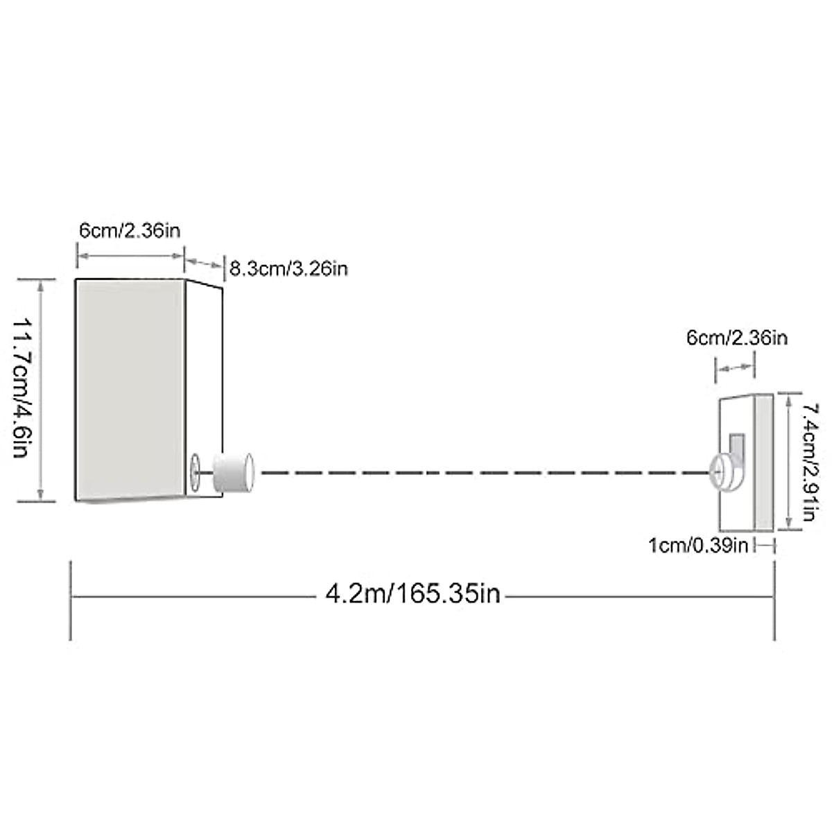 Retractable Clothesline，Indoor Clothesline for Drying Clothes-Wall-Mounted Stainless Steel self-Adhesive and Wall-Mounted Laundry Rope (13.8 feet) White