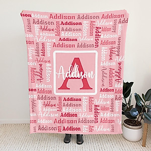 Dr.TOUGH Personalized Blankets for Kids Adults Personalized Name Blankets Personalized Kids Personalized Baby Blanket Personalized Gifts for Chrismas Birthday