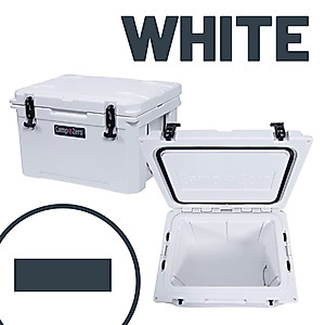 CAMP-ZERO 40L-42 Quart Hard Cooler Ice Chest, Perfect for Drinks, Beach, Picnics, Boating, Hunting, Camping and Travel with 4 Molded-in Cup Holders and Comfort Grip Handles