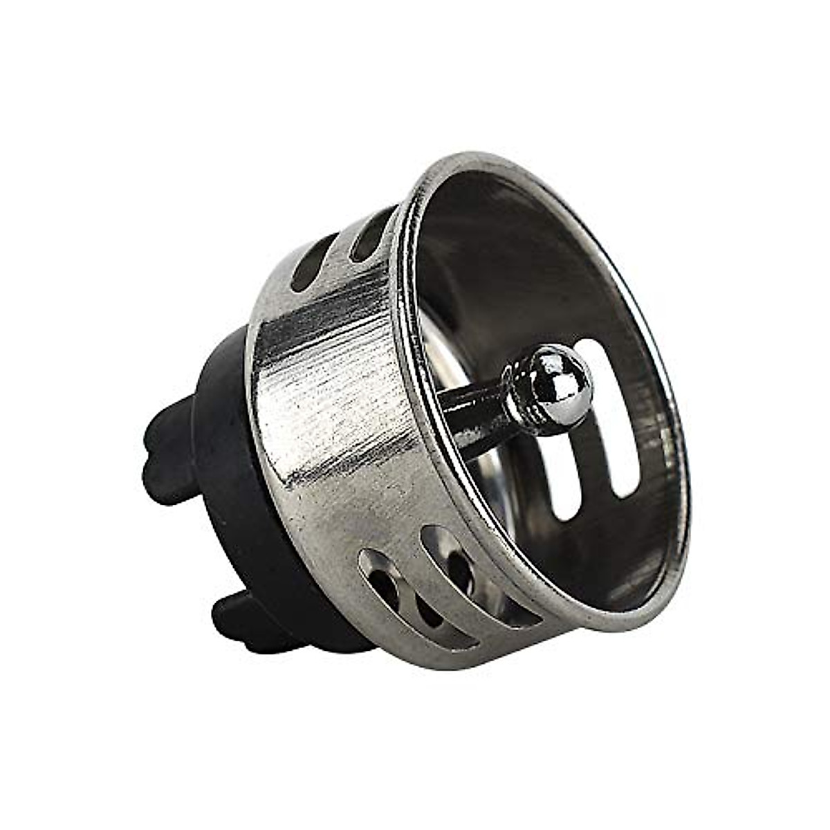 Keeney 878PC Stainless Steel Junior Duo Bar Sink Strainer with Basket, Fits 2-Inch or 2-1/2-Inch Openings, Polished Chrome