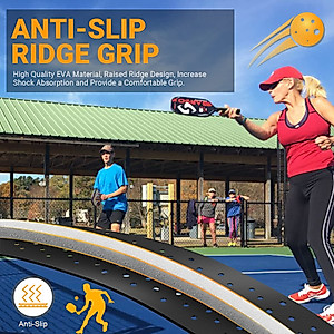 2-Packs Pickleball Paddle Grip Tape with Raised Ridge, Replacement Pickleball Overgrip Wrap for Sweat Absorption&Anti-Slip, Universal Pickle Ball Sport Accessories (Black)