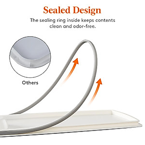 Lifewit Large Rice Dispenser Container 25.4 Lbs, Airtight Cereal Storage Containers with Measuring Cup, Sealed Moisture Proof Rice Bucket, Dry Food Grain Flour Soybean for Kitchen Household, BPA-Free