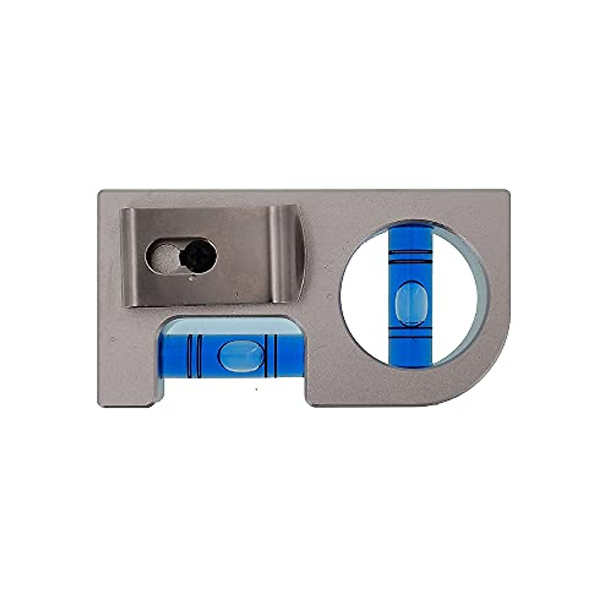 XMLEI Convenient to carry Solid aluminum alloy Mini level ruler portable mini level bubble meter with magnetic function TV stand installation (Silver blue), g1507