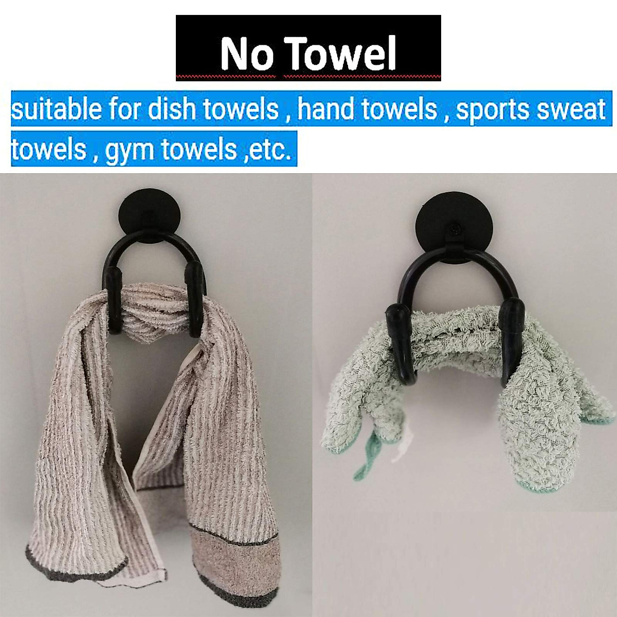 Pmsanzay Mini Magnetic Towel Hook Towel Hanger Rack for Kitchen Dish Towels, Hand Towels, Sports Sweat Towels, Gym Towels, Bath Towels, etc. - Hold up to 0.5 Lb - No Towels Included