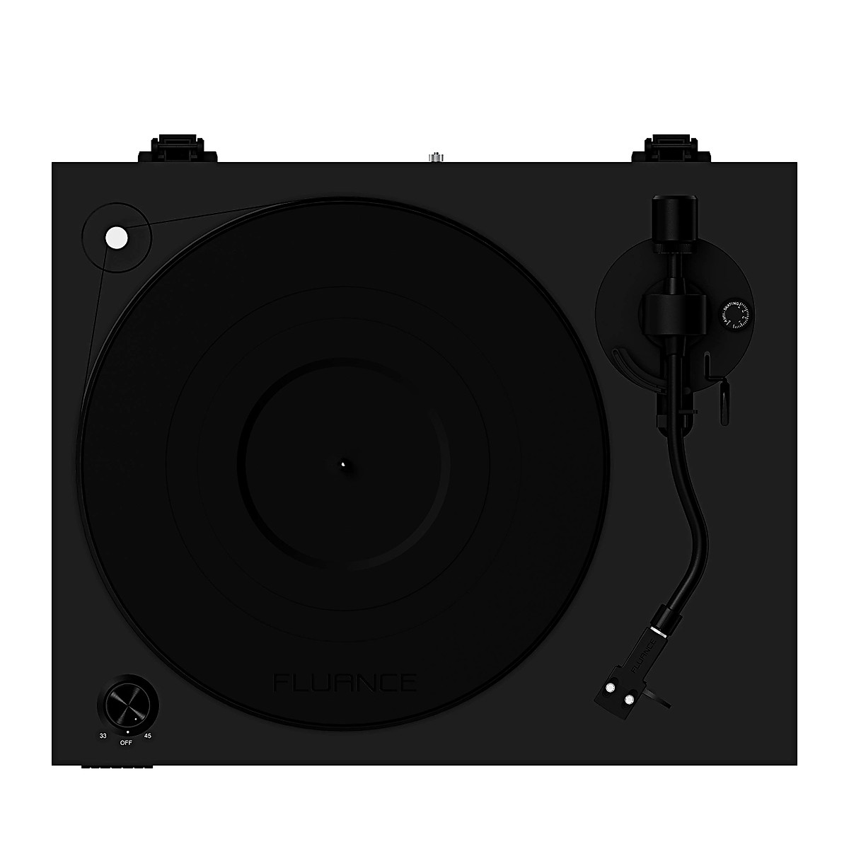 Fluance RT83 Reference High Fidelity Vinyl Turntable Record Player with Ortofon 2M Red Cartridge, Speed Control Motor, High Mass MDF Wood Plinth, Vibration Isolation Feet - Piano Black