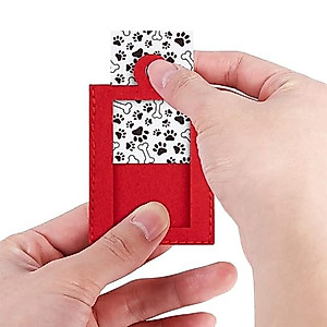 Dog Paw Print Christmas Photo Ornament Frame Red Picture Frame for Xmas Tree Hanging Decoration