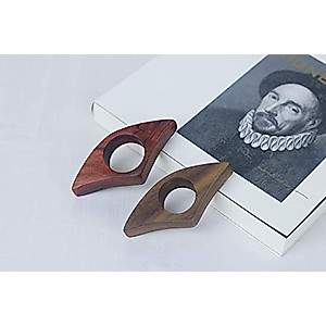 Handmade Wood Reading Bookmark Wooden Book Page Holder Thumb Wood Book Holder Accessory for Bookworm Book Lover Gifts, 2 Sizes (23mm)