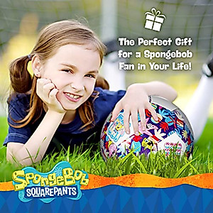 Capelli Sport Spongebob Squarepants Soccer Ball Size 5, Patrick Star and Pineapple Design Officially Licensed Futbol for Boys and Girls Soccer Players, Multi