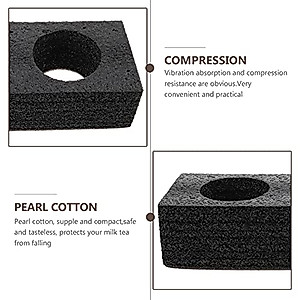 Happyyami 5 Pcs Pearl Cotton Cup Holder Glass Coffee Cups Car Coffee Mug Food Trays Disposable 2 Cups Foam Take Out Cup Holder Coffee Cup Stand Convenient Cup Holder Cup Tray Packing Trays