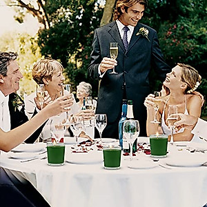 Set of 6 Green Votive Candles for Home Decoration Christmas Spring and St. Patrick's Day, 3oz Unscented Soy Wax Candle Filled in Clear Glass for Weddings Holidays Party and DIY