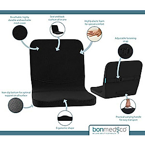 bonmedico Padded Floor Chair with Back Support - Foldable Floor Seating for Adults, Kids, Gaming, Reading and Meditation - Gifts for Women and Men