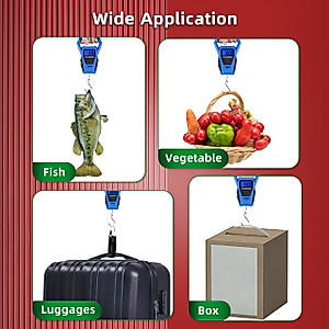 RUNCL Waterproof Fishing Scale with Lip Gripper, Electric Fish Scale with 40 in Ruler, LB/OZ/KG, Big Handle, Memory Storage, Digital Portable Hanging Scale for Luggage, Fish