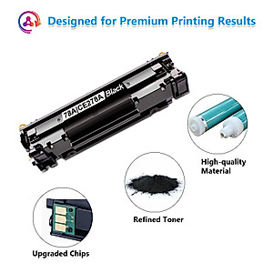 78A Black Toner Cartridge 4 Pack (with Chip) | Replacement for HP 78A Toner Cartridge Compatible with Laser Pro P1606dn, P1606, P1566, P1560; M1536dnf, M1537dnf, M1538dnf, M1530 MFP Printer | CE278A