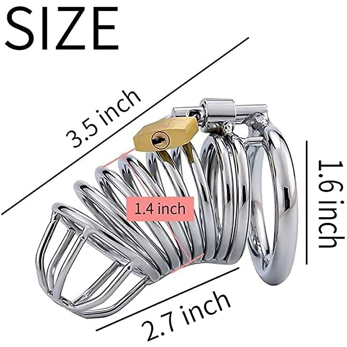 Male Chastity Devices Metal Chastity for Men Breathable Chastity Device Chastity Cage Devices Lightweight Sexual Wellness Cock Cage Penis Cage Sweater M1