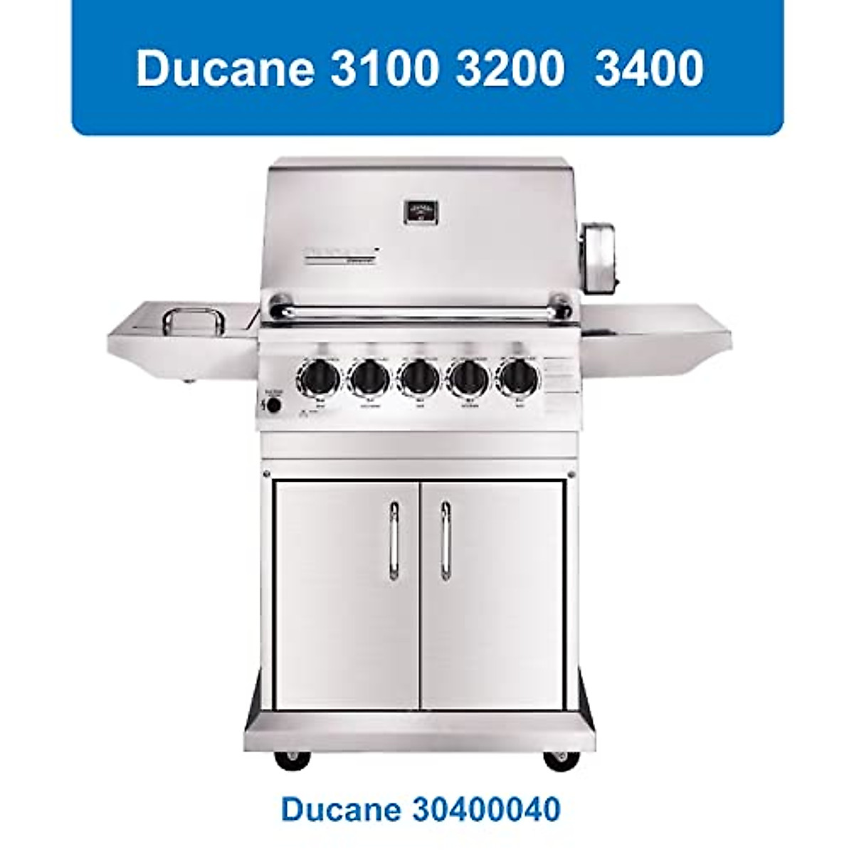 Uniflasy Repair Kit for Ducane Gas Barbecue Grill 30400040, 3200, 3400, Replacement for Ducane 3 Burner DUCHD1, 30500048, DUCHP1, 30500602, Burner Tube, Stainless Steel Burner and Heat Plate