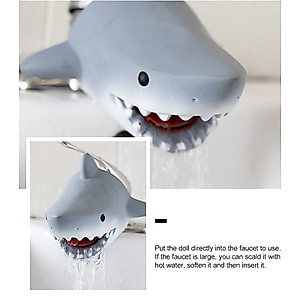 Whale Faucet Cover Childrens Faucet Extender Bath Spout Cover Cute Shark Spout Sink Handle Extender for Safe and Fun Hand- Washing Solution Bath Spout Cover