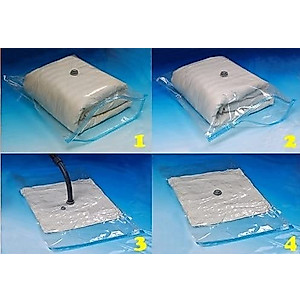 13 Quantity: 12 Large Size 28''x20'' New Improved Vacuum Storage Bags / Space Saver Compressed Bag with 1 TSA Carry-On Travel Pouch Bag