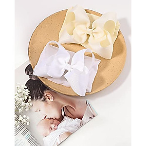 doboi 20pcs Baby Girls Bows Headbands Nylon Hairbands Ribbon Bow Elastic Hair Accessories for Newborns Infants Toddlers and Kids