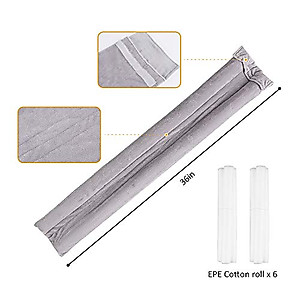 VISEMAN 36 Inch Under Door Draft Stopper-Twin Door Draft Noise Blocker, Double Sided Door Draft Guard, Machine-Washable