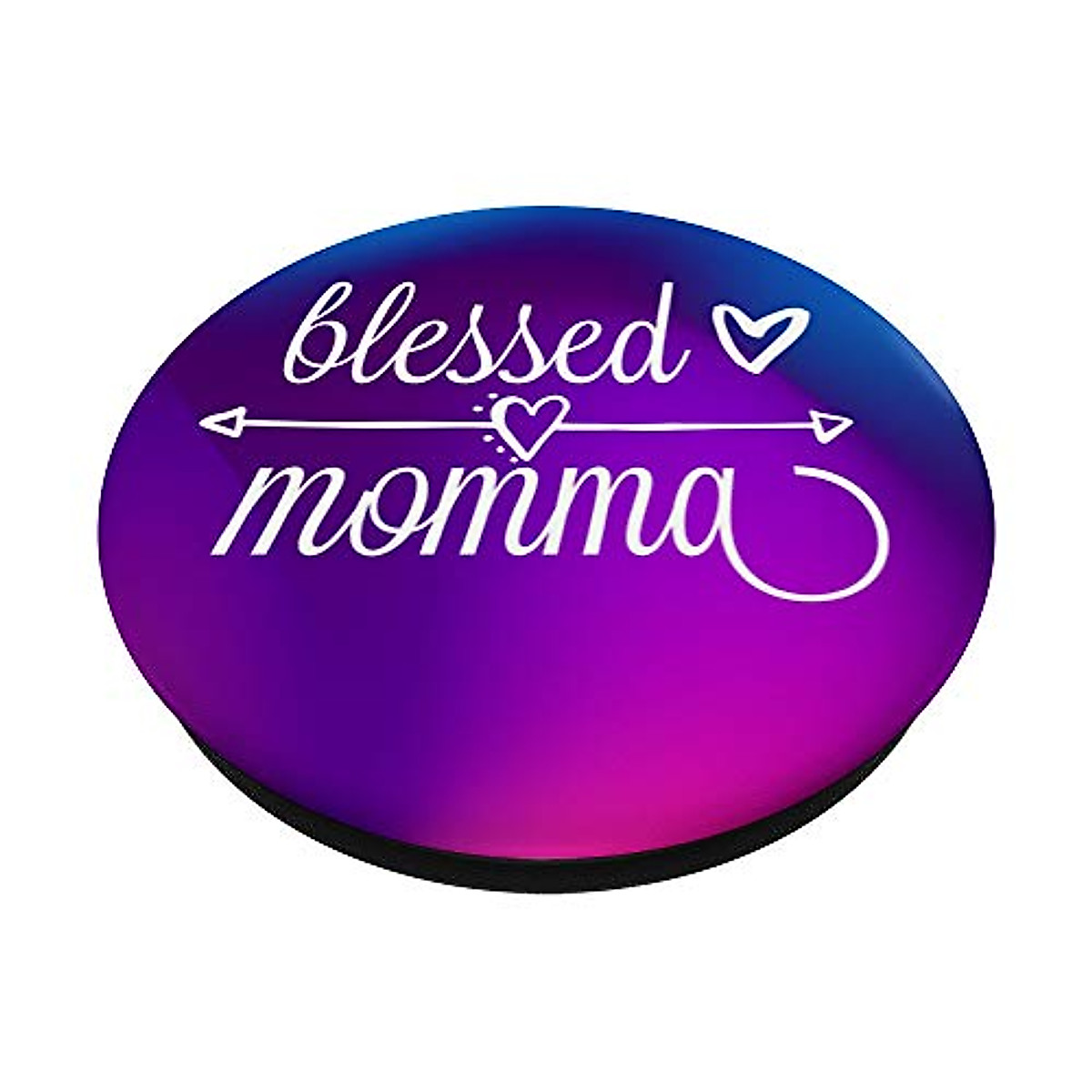 Blessed Momma Hearts and Arrow for Proud Moms and Mothers PopSockets PopGrip: Swappable Grip for Phones & Tablets