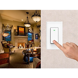 Smart Switch, Works with Alexa and Google Home, Voice control, No hub Required, Timing Synchronization, Suit for 1/2/3/4 Group Type Switch Box Micmi, Neutral wire required, Smart light switch 2pack