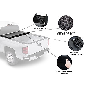 Armordillo USA 7162174 CoveRex TFX Series Low Profile Hard Tri-Fold Truck Bed Tonneau Cover Fits 2014-2018 Chevy Silverado/GMC Sierra 1500 5.8 Ft (68") Short Bed