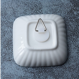 Ruwado 30 Pcs Plate Hanger Invisible Self Adhesive Square Round Wall Dishes Hook Holders for Bathroom Kitchen Office Pictures Photo Frame Wall Art Décor Supplies (30 Pcs)