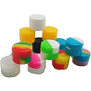 pizety 5ML 50Pcs Silicone Containers Non-Stick Containers Multi Use Storage Reusable Oil Storage Jars