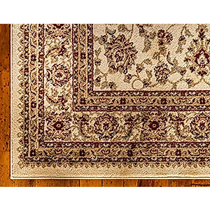 Unique Loom Voyage Collection Traditional Oriental Classic Intricate Design Area Rug (2' 7 x 10' 0 Runner, Ivory/Gold)