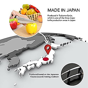 Syosaku Japanese Chef Knife Molybdenum Vanadium Stainless Steel with Bolster, Gyuto 7-inch (180mm) Dishwasher Safe