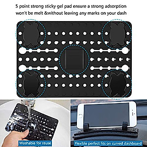 Cell Phone Holder for Car, AONKEY Dashboard Car Pad Mat Vehicle GPS Mount Universal Fit All Smartphones, Compatible iPhone Xs/XS Max XR X 6S 7/8 Plus, Galaxy Note 9/8 S8/S9/S10 Plus J7 J3, Pixel 3 XL