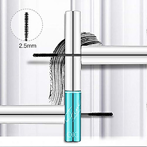 2PCS Ultra Fine Black Mascara,Skinny Mascara,Catching tiny eyelashes,No clumping(2.5mm Diameter)