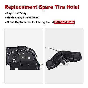 WMPHE Compatible with Spare Tire Hoist Ford F250 F350 Super Duty Truck F450 F550 1999-2007 Truck Spare Tire Winch Replace OE# 6C3Z-1A131-AA YC3Z 1A131-AA 924-528