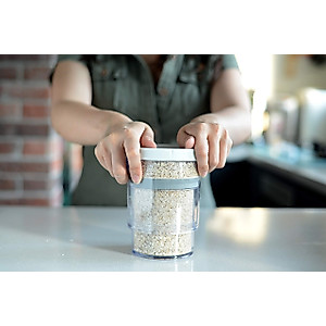 Botto The Adjustable Airtight Container PRO | Push Down To Remove Air And Adjust Contents Between 16 oz & 32 oz (Black)