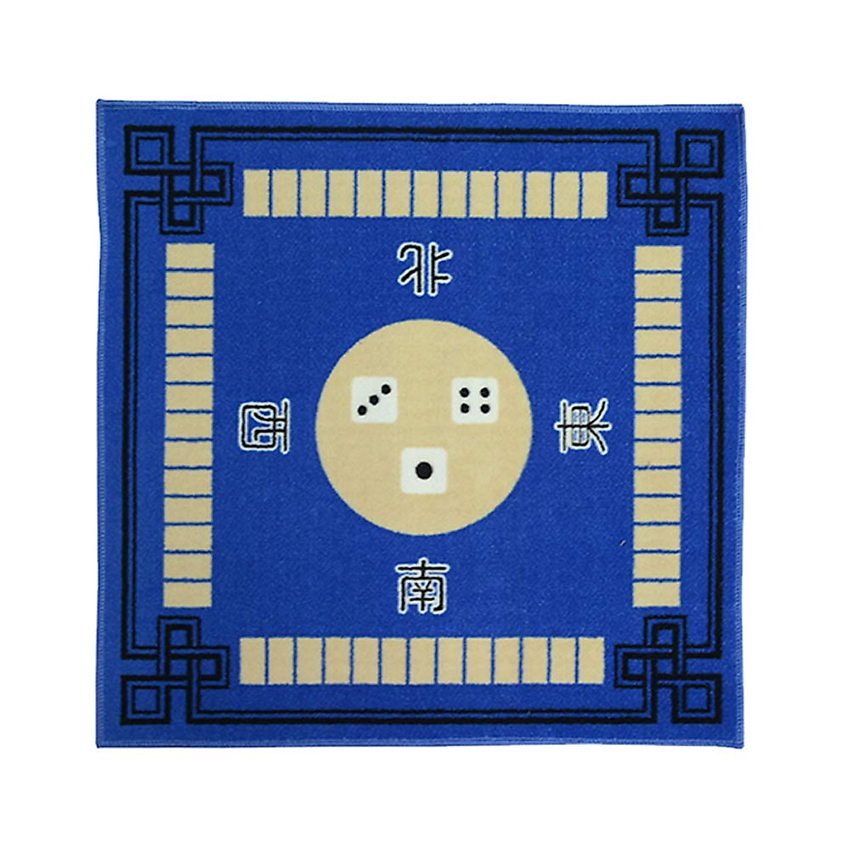 Exclen Universal Mahjong/Paigow/Card Table Cover, Slip Resistant Mat 31" x 31" (78cm x 78cm) (Blue)