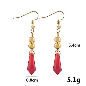 Genshin Impact Tartaglia Earrings - Anime Game Hook Earrings - Cosplay Jewelry for Womens (dangle)