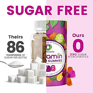 NUTRAMIN Daily Vegan Keto Multivitamin Gummies Vitamin C, D2, and Zinc for Immunity, Plant-Based, Sugar-Free, Nut-Free, Gluten-Free, with Biotin, Vitamin A, B, B6, B12 & More 90 Count, 45 Days