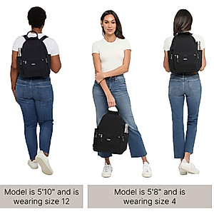 Baggallini Women's All Day Backpack, Black Cheetah Emboss, One Size…