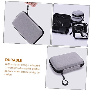FAVOMOTO 4 Pcs Multifunctional Storage Bag Wireless Mic Bag Portable Wireless Mic Case Usb Guitar Cable Wireless Headset Microphone Headphone Pouch Lapel Storage Box Travel Eva Outdoor