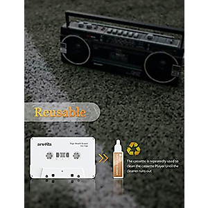 Arsvita Audio Tape/Cassette Head Cleaner with 3 Cleaner Solutions