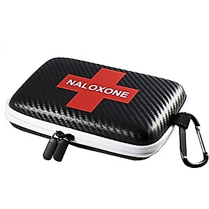 Naloxone Case for Opioid Overdose Kits | Custom Designed Hardshell Case Holds All Formulations of Naloxone | Does Not Include Naloxone (Cases Size: 7"x4.5"x 2") (Black - 10)