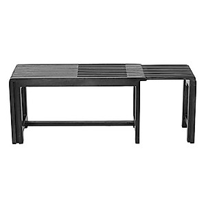 Jofran Bradford Extendable Solid Wood Hallway Bench, Grey
