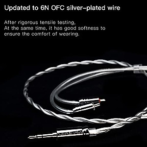 HiFiGo SeeAudio Yume II 1DD + 2BA in-Ear Monitors, Hybrid Drivers IEMs with 3D-Printed Cavity (Silver)